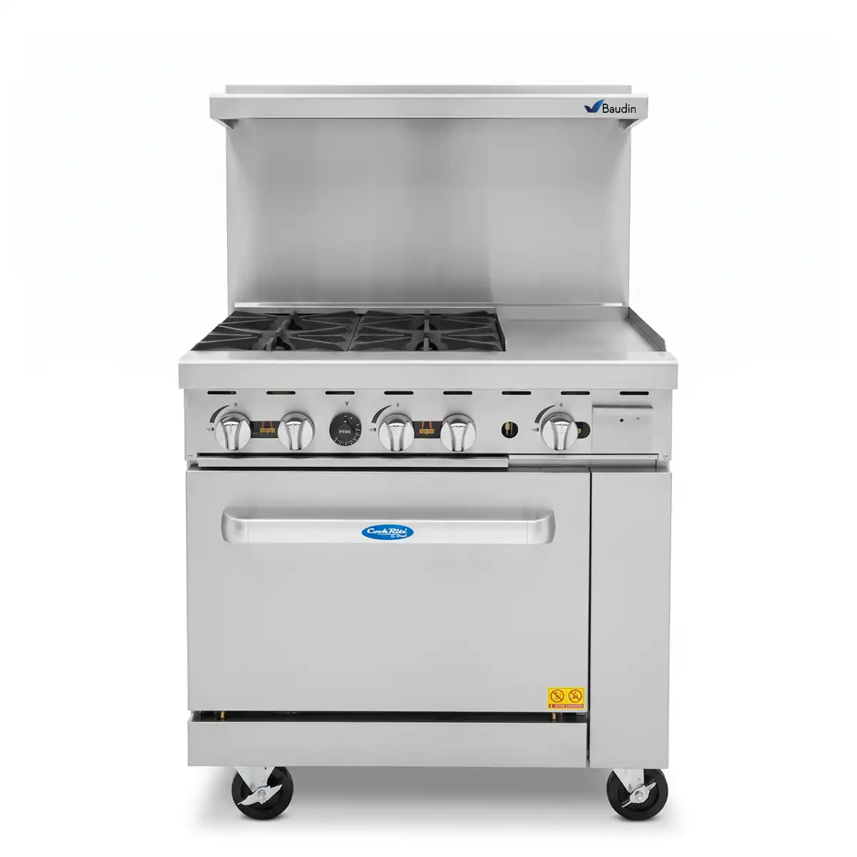 Cocina industrial 4 quemadores y plancha Cook Rite | Baudin